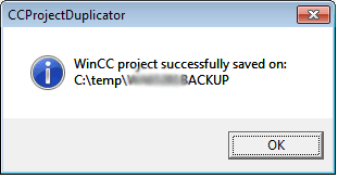 How to create a backup of a WinCC project?